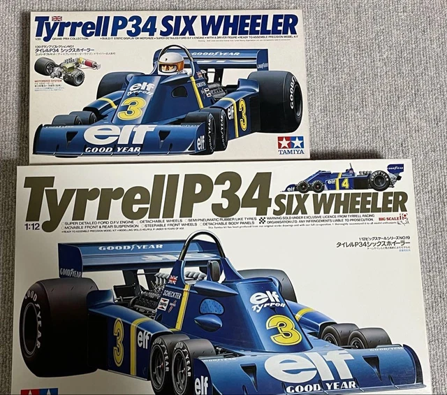 TAMIYA PLASTIC MODEL Tyrrell P34 Six Wheeler 1/12 and 1/20 2 pieces £ ...