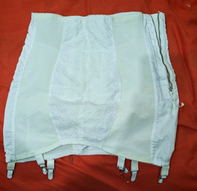 CUSTOM MAID ZIPPER Girdle Firm Control Rare 4 Suspenders £21.50 ...