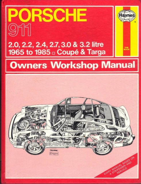 PORSCHE 911,911L,911T,911S,SC,E,CARRERA,TARGA HAYNES Manuale Officina ...