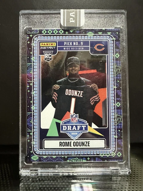 ROME ODUNZE 2024 Panini NFL Draft Night First Chicago Bears Logo Rookie Card 1/1 $1,220.71 ...