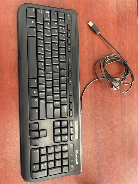 MICROSOFT WIRED (USB) Keyboard 400 Model 1366 Desktop PC Computer ...