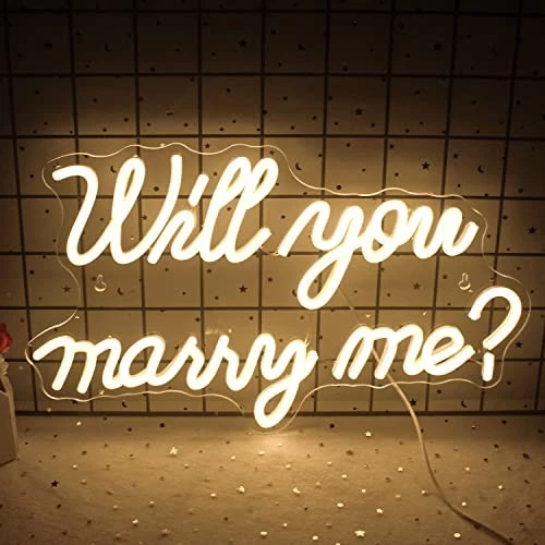 WANXING WILL YOU Marry Me Neon Sign for Wall Decor Wedding LED Letters ...