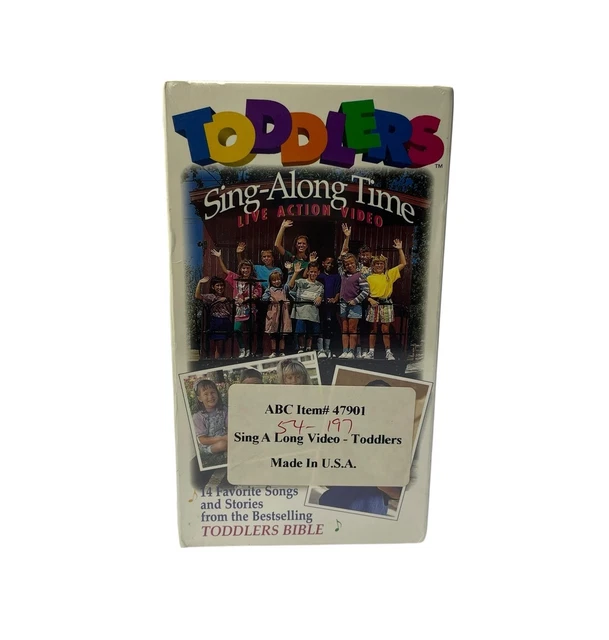 TODDLERS SING-ALONG TIME Live Action Video Vintage Christian VHS NEW ...