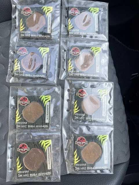 TETLEY THE LOST World Jurassic Park Coins Complete Set Of 8 In Original ...