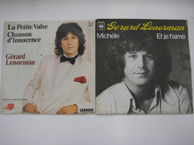 LOT DE 2 45 Tours GERARD LENORMAN MICHELE ET JE T'AIME LA PETITE VALSE ... LOT DE 2 45 Tours GERARD LENORMAN MICHELE ET JE T'AIME LA PETITE VALSE ...
