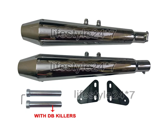 ROYAL ENFIELD INTERCEPTOR 650 AEW Te 101 Exhaust Muffler Chrome £172.47 ...