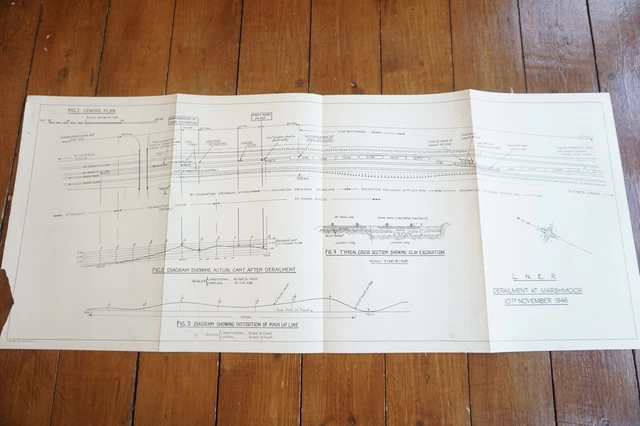 1946 LNER MARSHMOOR Railway Track Plan Map Diagram £19.99 - PicClick UK