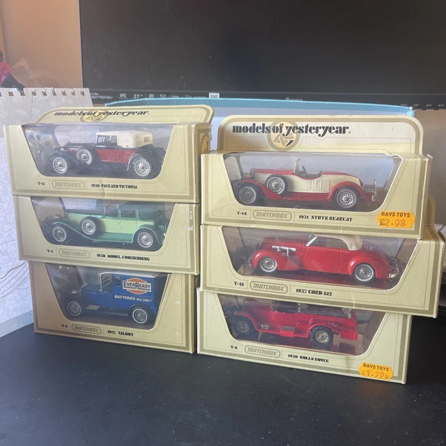 6 CARS OF Yesteryear matchbox six model cars as pictured Vintage rare ...