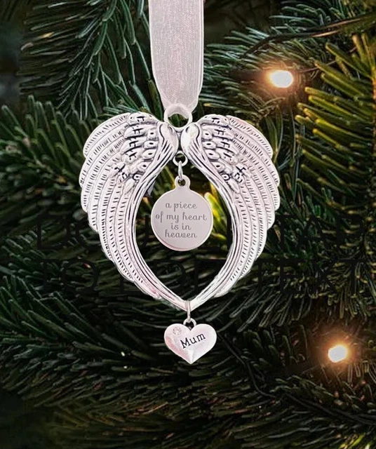 ANGEL WINGS MEMORIAL Christmas Tree Decoration In Loving memory Gift ...