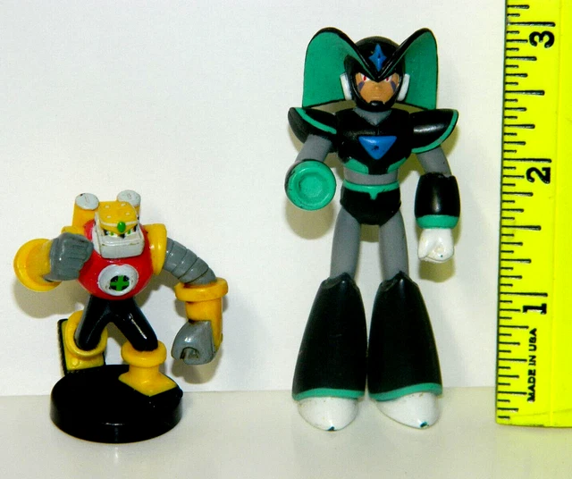 MEGA MAN LOT of 2: Remote Mine Bass 3" & Warrior Gutsman 2" - Jazwares ...
