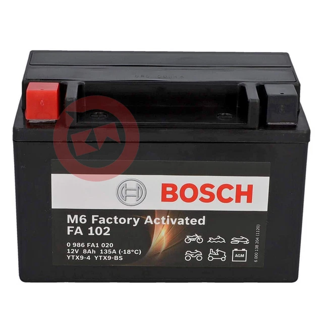 BATTERY BOSCH SEALED YTX9-BS 12V 8Ah Honda 400 TRX Ex 1999 2000 2001 £ ...