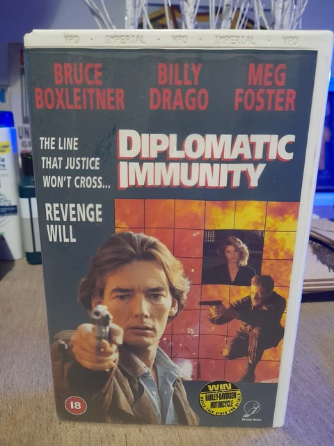 VINTAGE VHS VIDEO 1990s Diplomatic Immunity Ex Rental £7.59 - PicClick UK