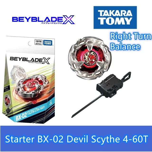 ORIGINAL TAKARA TOMY Beyblade-X Starter BX-02 Devil Scythe 4-60T EUR 34 ...