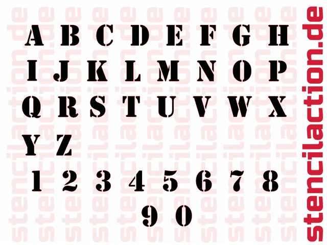 Oberfrase Schablone Buchstaben