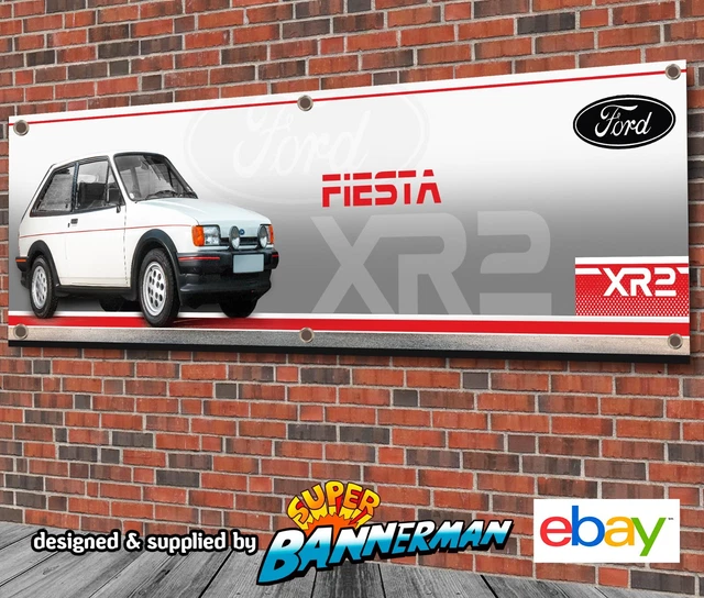 FORD FIESTA XR2 Mk2 Banner (white) for Garage, Workshop, Showroom £16. ...