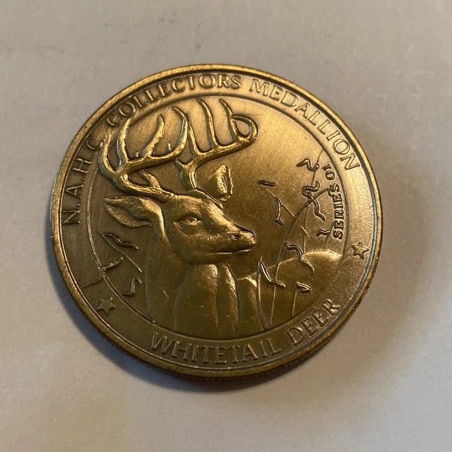 NORTH AMERICAN HUNTING Club Whitetail Deer Collectors Medallion Coin £3 ...