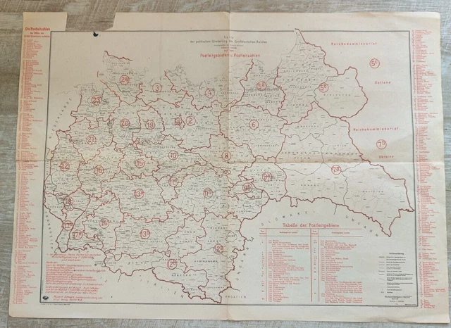 MAP OF GREATER German Reich 1944 map Wehrmacht WW2 origin £11.01 ...
