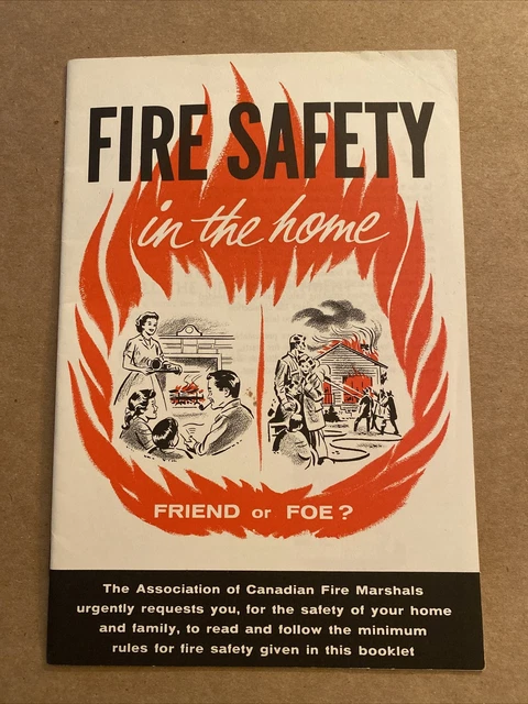 VINTAGE 1960 FIRE Safety Home Booklet Dominion Fire Commissioner Paper ...