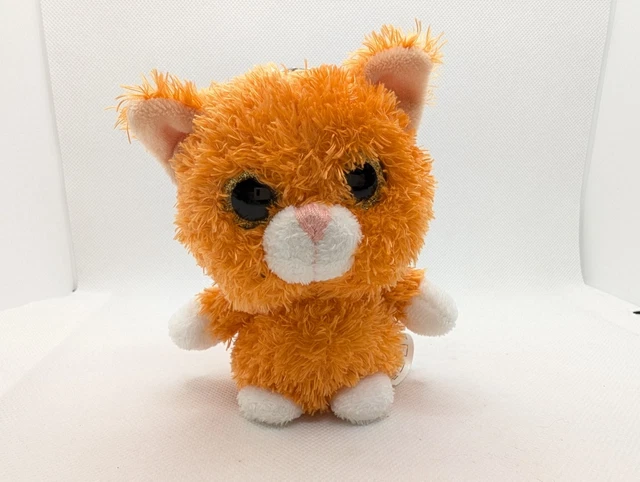 TESCO CUDDLE ME Friends Sparkle Mini Pals Ginger Cat Plush Soft Keyring ...