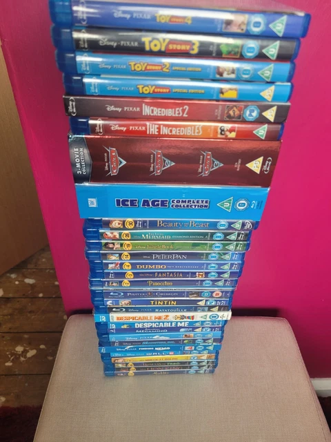 34X WALT DISNEY / Pixar Blu Ray Movie Collection Classic Animation ...