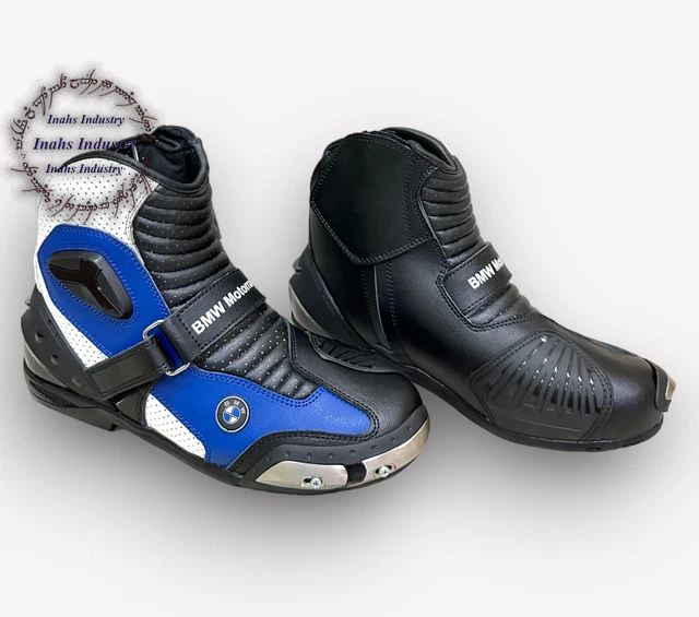 TOP MODEL BMW Half Long Motorbike Bikers Shoes Leather Motorcycle ...