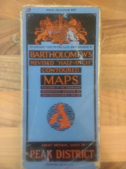 BARTHOLOMEWS VINTAGE HALF-INCH Map of the Peak District - sheet, number ...