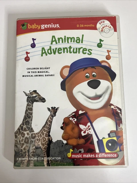 BABY GENIUS ANIMAL Adventures DVD W/Bonus CD $8.00 - PicClick CA