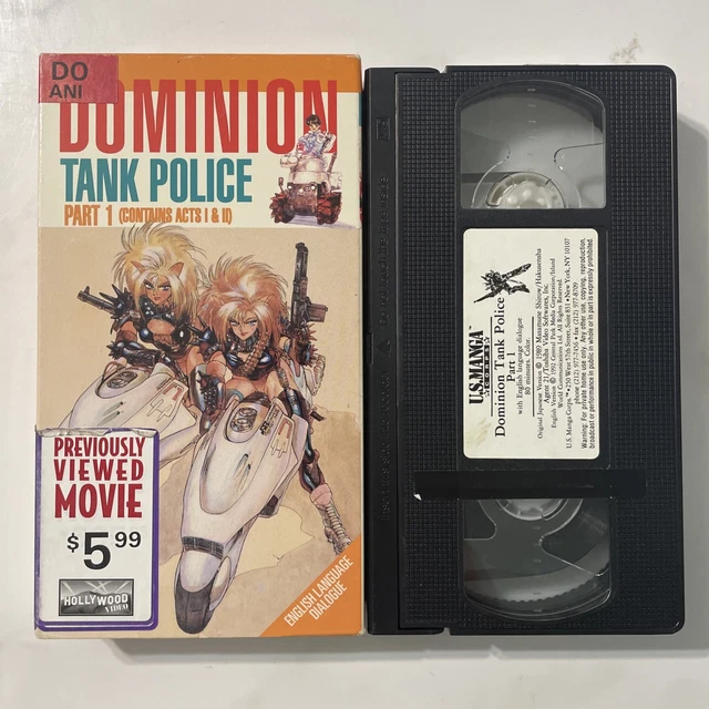 DOMINION TANK POLICE - Part 1 (VHS) English Dubbed Anime Manga ~ BUY 2 ...