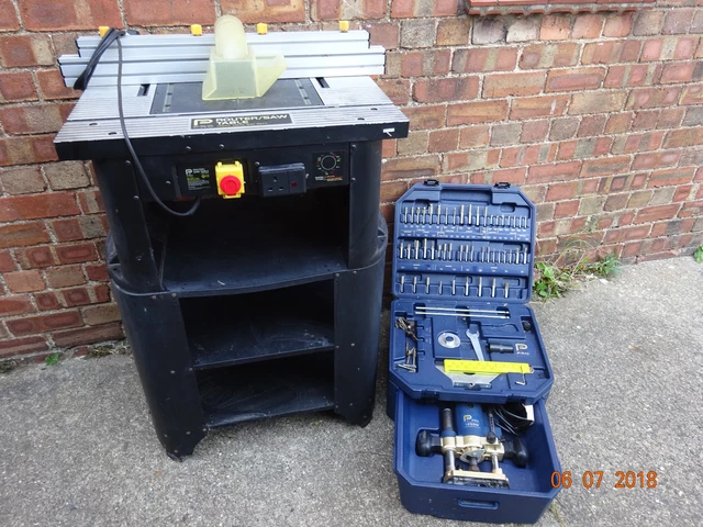 PERFORMANCE POWER PRO router saw table clm-1000rt + 1250w plunge router ...