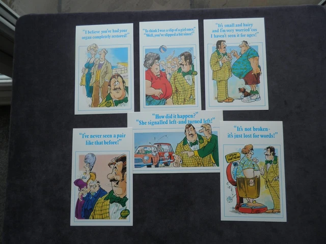 SET OF 6 Hi-De-Heineken Cheeky Humour Postcards Saucy Seaside Style ...