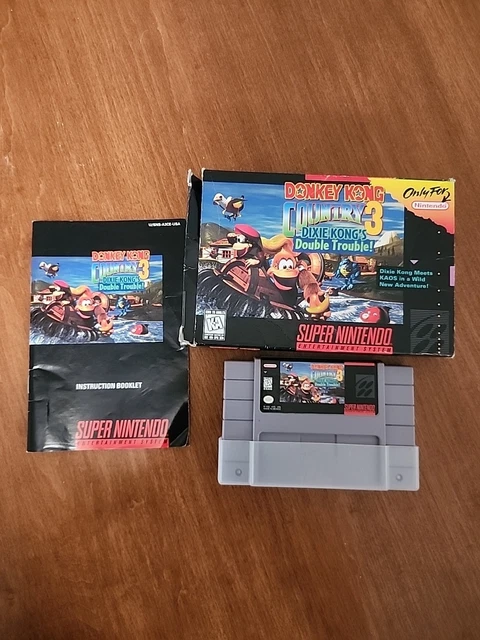 DONKEY KONG COUNTRY 3: Dixie Kong's Double Trouble! Complete In Box $96 ...