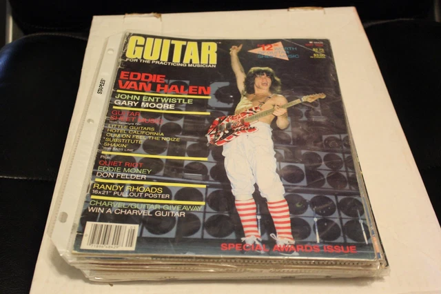 EDDIE VAN HALEN Guitar For The Practicing Musician Magazine May 1984 £ ...