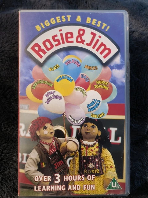 ROSIE & JIM Biggest & Best VHS 3 Hours of Learning and Fun for Children ...