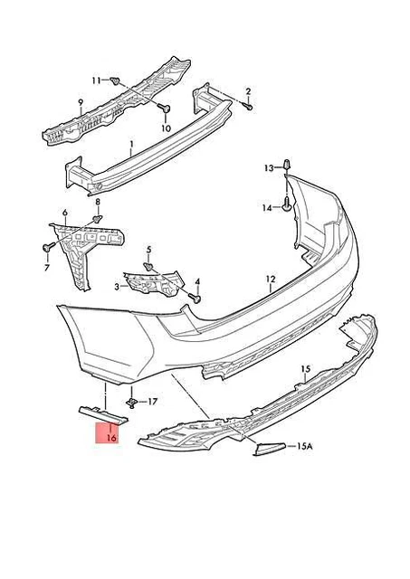 GENUINE VW JETTA Vento BU3 BU4 Trim Right 17A854522A9B9 £47.14 ...