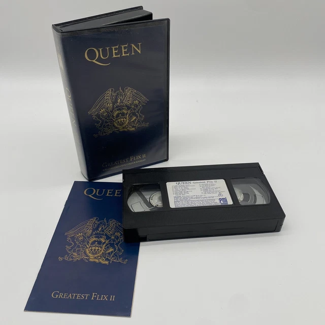 QUEEN GREATEST FLIX 2 Video VHS 1991 Includes Exclusive Colour Booklet ...