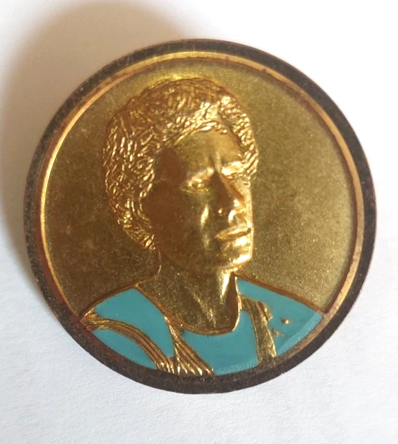 MUAMMAR AL GADDAFI Libyan Badge Old Vintage Medal Enamel Lapel Pin ...