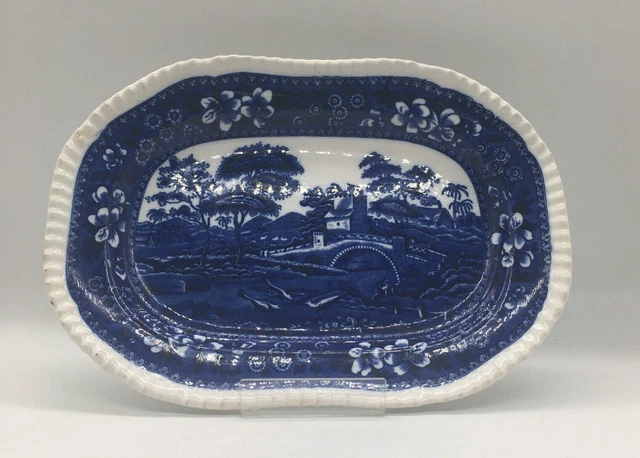ANTIQUE COPELAND SPODE'S Tower Flow Blue Platter/Tray (JM136G) £9.00 ...