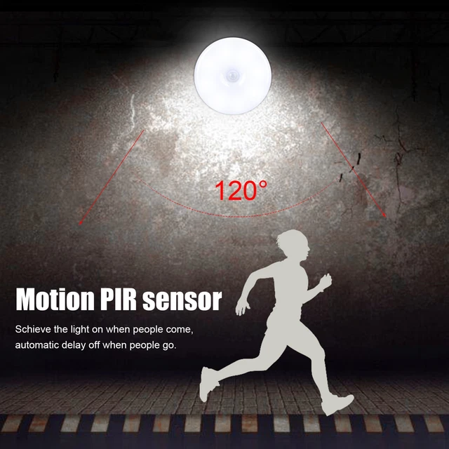MOTION SENSOR LIGHT 8LED Night Light Infrared Human Body Induction Lamp ...