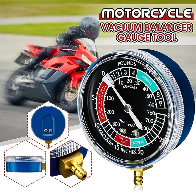 MOTORCYCLE FUEL VACUUM Carb Carburetor Vacuum Gauge Balancer ...