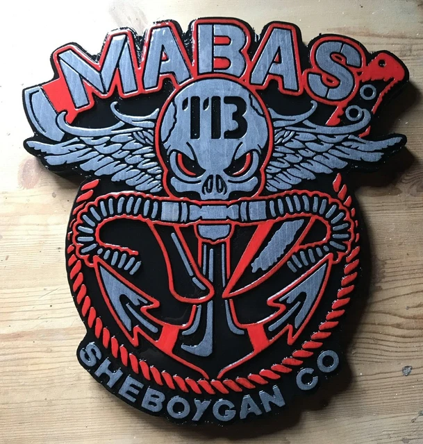 POLICE DEPARTMENT SHEBOYGAN Dive Team 3D routed wood award patch sign ...