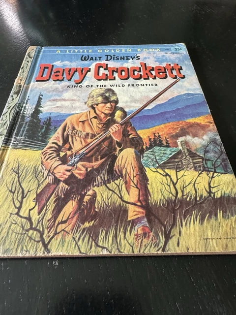 VINTAGE LITTLE GOLDEN Book Walt Disney's DAVY CROCKETT "A" First ...