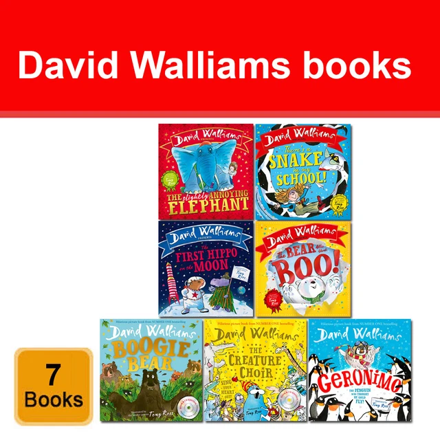 DAVID WALLIAMS PICTURE Book Collection 7 Books Set There’s a Snake in ...