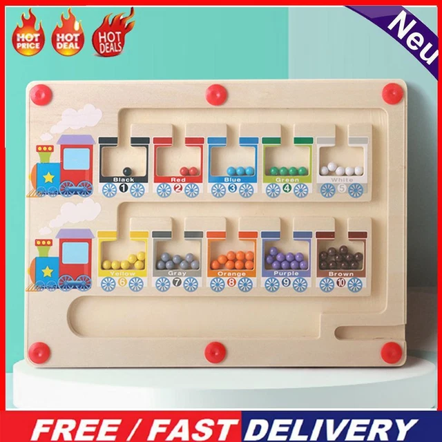 MAGNETIC COLOR NUMBER Maze Board Interactive Games for Boys Girls ...