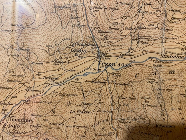 CARTA, MAPPA, CARTINA geografica ww1 austriaca Adamello Presenella ...