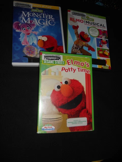 BUNDLE OF THREE (3) Sesame Street "Elmo" DVDs All Are X-Library EUR 11 ...