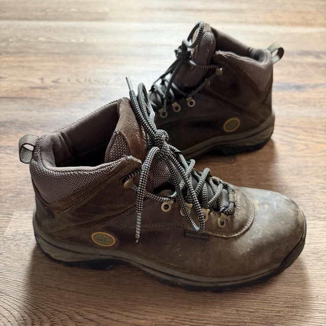 TIMBERLAND WHITE LEDGE Hiking Boots Mens Dark Brown Leather Ankle ...