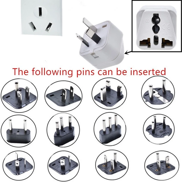 4 PACK UK/US/EU Universal to AU Australian Power Plug Adapter 3 pin ...