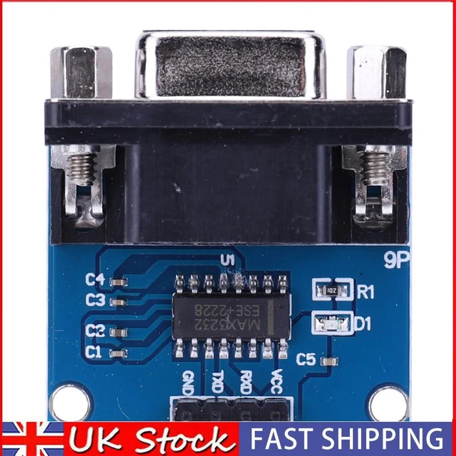 MAX3232 RS232 TO TTL Serial Port Converter Module TX RX VCC GND MAX3232 ...