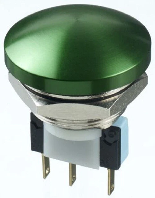 APEM AV SERIES PUSH BUTTON SWITCH 5A Momentary DPDT, Quick Connect ...