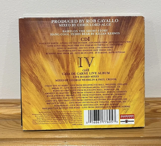 HANG COOL TEDDY Bear by Meat Loaf (CD, May-2010, 2 Disc Set. NM ...